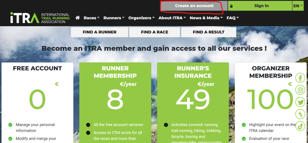 ITRA（International Trail Running Association）のポイントとスコア確認方法と有料メンバーについて | Log